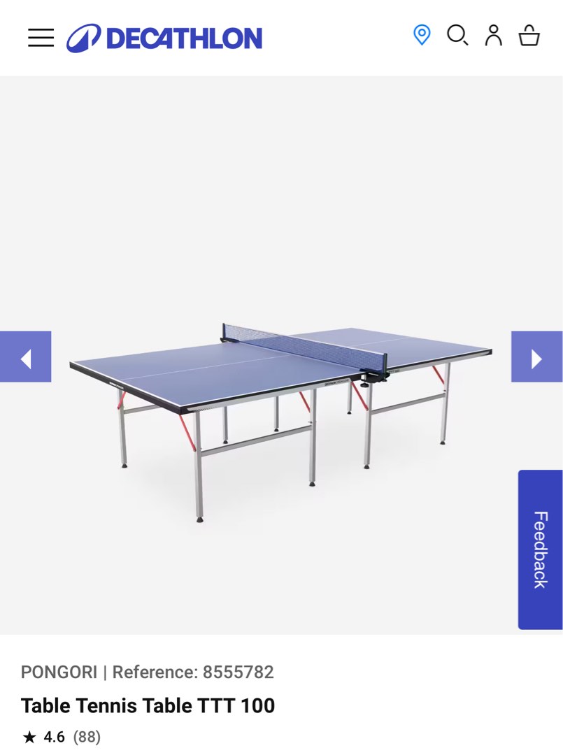 Decathlon Pongori Table Tennis Table TTT 100, Sports Equipment, Sports ...