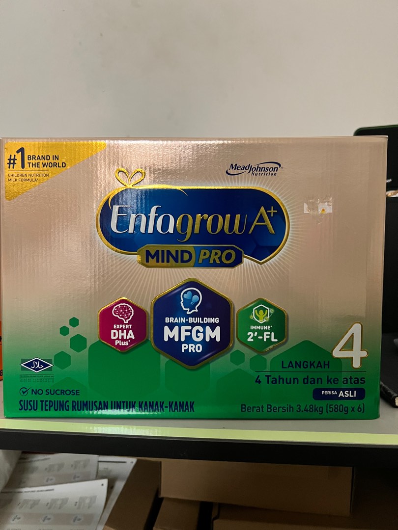 Enfagrow A+ Mindpro step 4 (3.48kg) (580gx6), Babies & Kids, Nursing ...