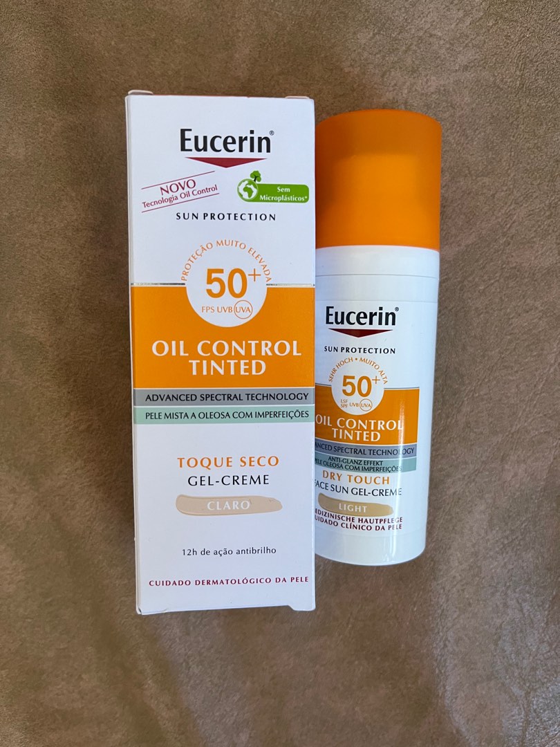 EUCERIN (Light) Oil Control Tinted Sunscreen SPF 50+, Beauty & Personal ...
