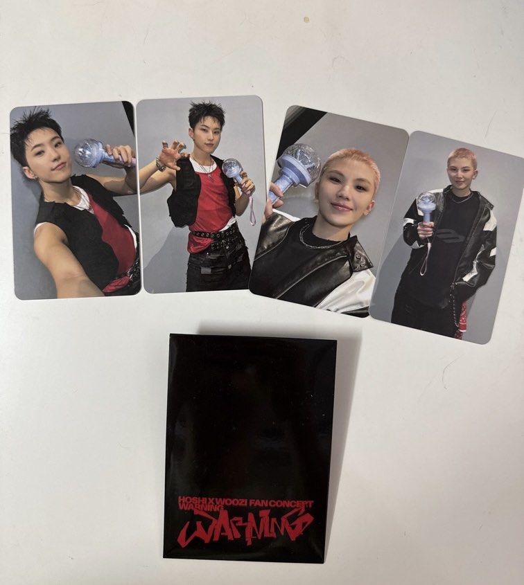 Hoshi x Woozi Fancon WARNING carat zone card, 興趣及遊戲, 收藏品及紀念品, 韓流 ...