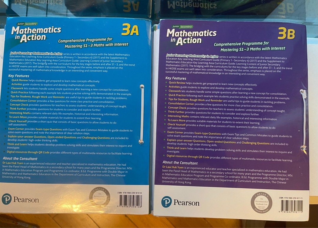 mathematics in action 3a 3b, 興趣及遊戲, 書本 & 文具, 教科書 - Carousell