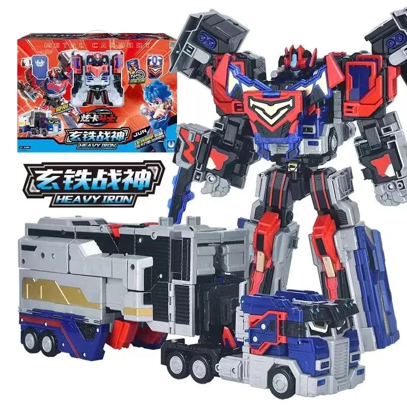 Metal Cardbot HEAVY IRON Trailer Cargo Truck Transforming Robot Car ...