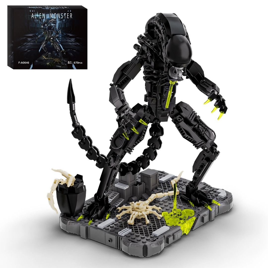 MOC Movie Alien Monster Building Blocks Model Alien Drooling Monster ...