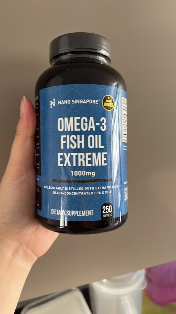 Nano Singapore Omega-3 Fish Oil Extreme 1000mg, Health & Nutrition ...
