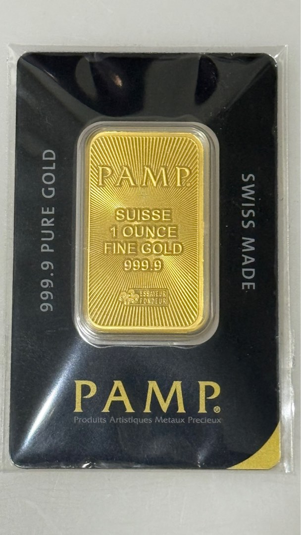 Pamp 1oz gold bar, Hobbies & Toys, Collectibles & Memorabilia, Currency ...