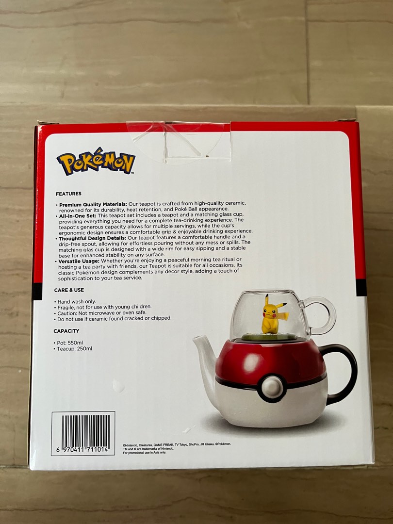 Pokemon Poke Ball Teapot, Furniture & Home Living, Kitchenware ...