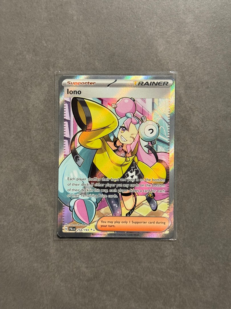 Pokemon TCG - Iono Full Art Trainer Card, Hobbies & Toys, Toys & Games ...