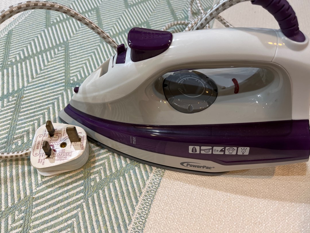 PowerPac Steam Iron - Purple and White, TV & Home Appliances, Irons ...