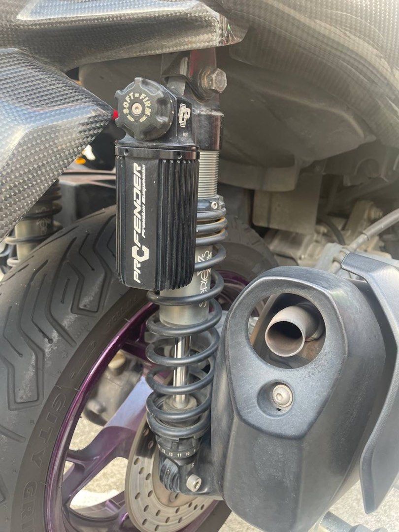 Profender 350mm Absorbers Black for xmax, Motorcycles, Motorcycle ...