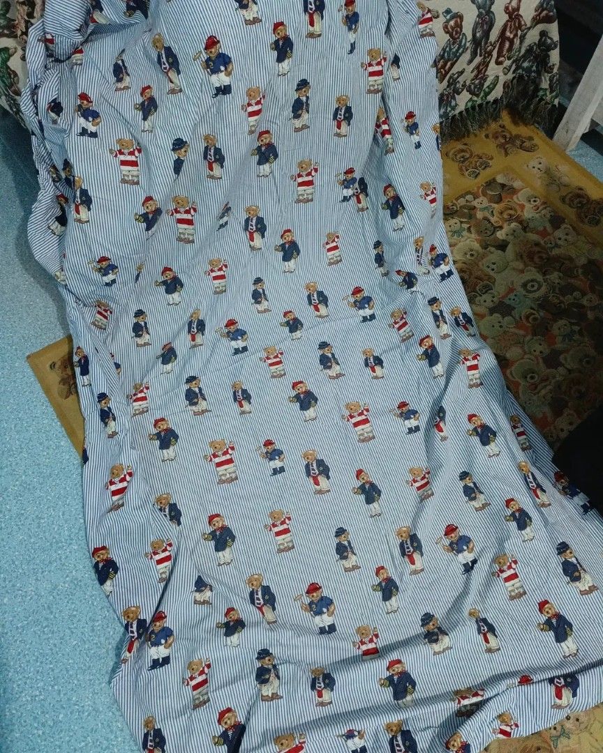 RARE Vintage Ralph Lauren Polo Bear Twin Bed Cover, for Duvet Precious ...