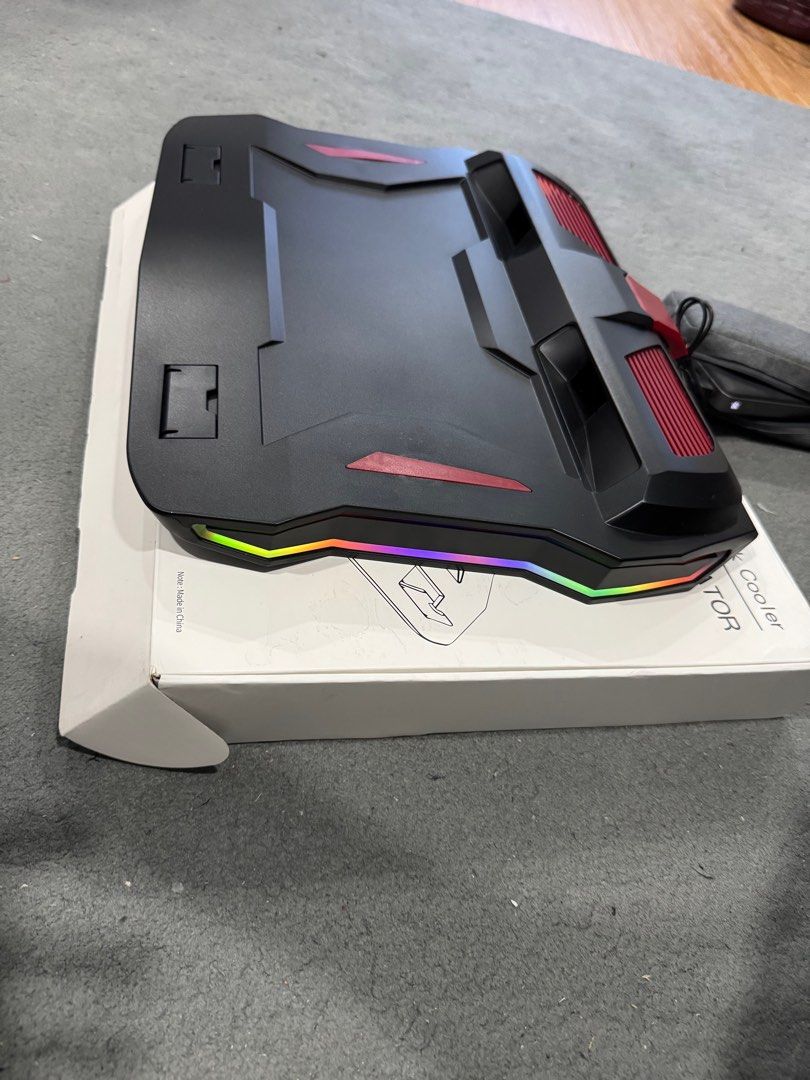RGB LED Gaming Laptop Notebook Cooler Radiator Fan, Computers & Tech ...