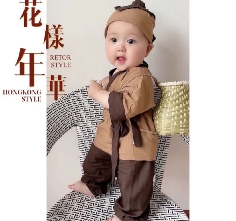 Size 70-105cm Baby Chinese Traditional Hanfu Little Uncle Farmers ...