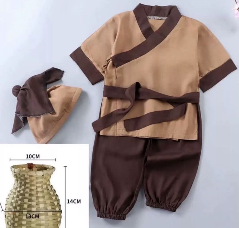 Size 70-105cm Chinese Traditional Hanfu Little Uncle Farmers Ancient ...