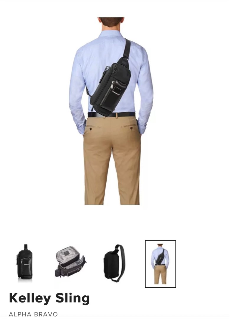 Tumi Alpha Bravo Kelley Sling - Black, Men's Fashion, Bags, Sling Bags on Carousell