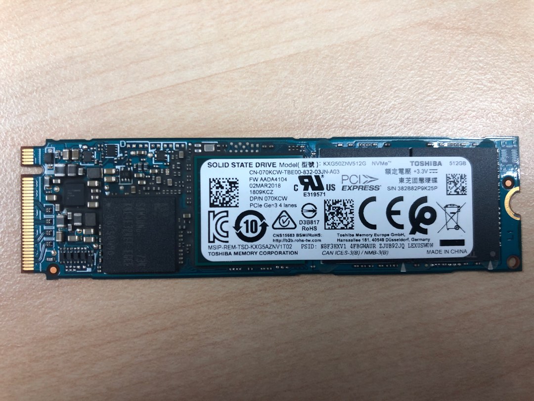 [used item hard disk] Toshiba NVME 512GB SSD with 91% disk health ...