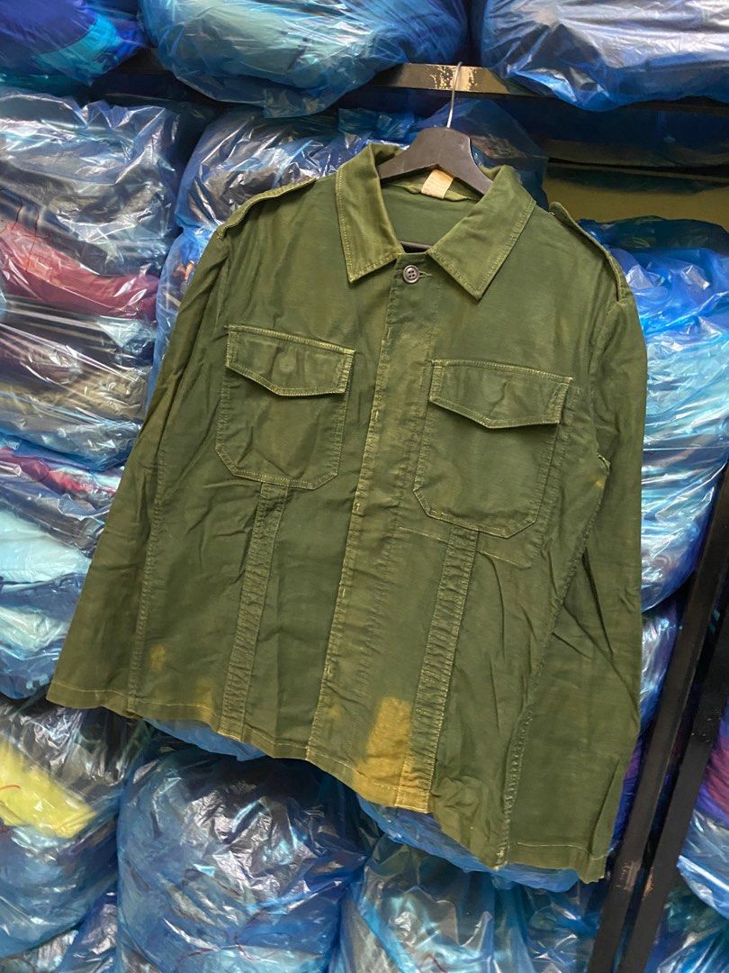 VINTAGE 90S ARMY UNIFORM SHIRT, Men's Fashion, Coats, Jackets and ...