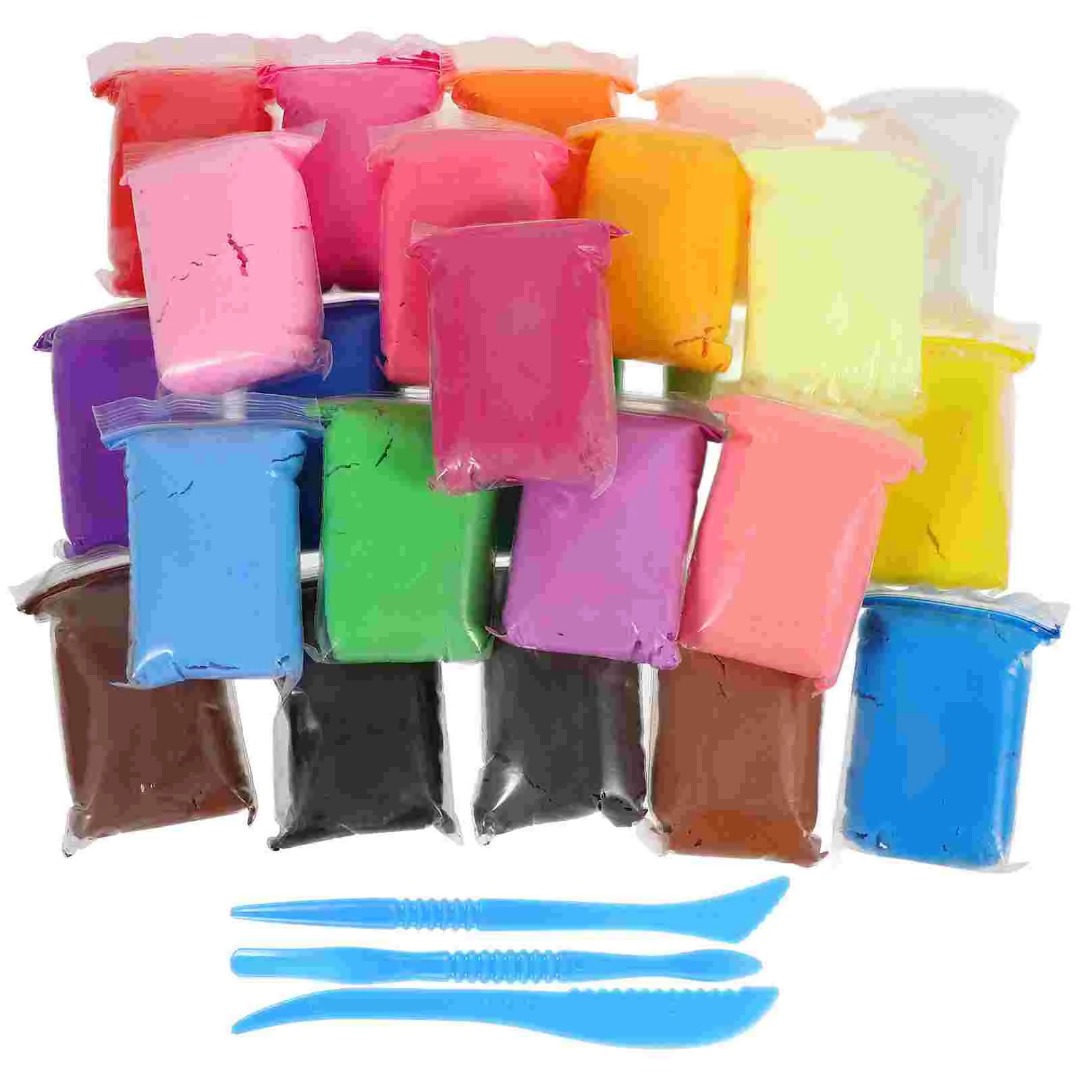 24 Bags Polymer Clay Toys Modeling Kit Diy Colorful Crafts Air Dry ...