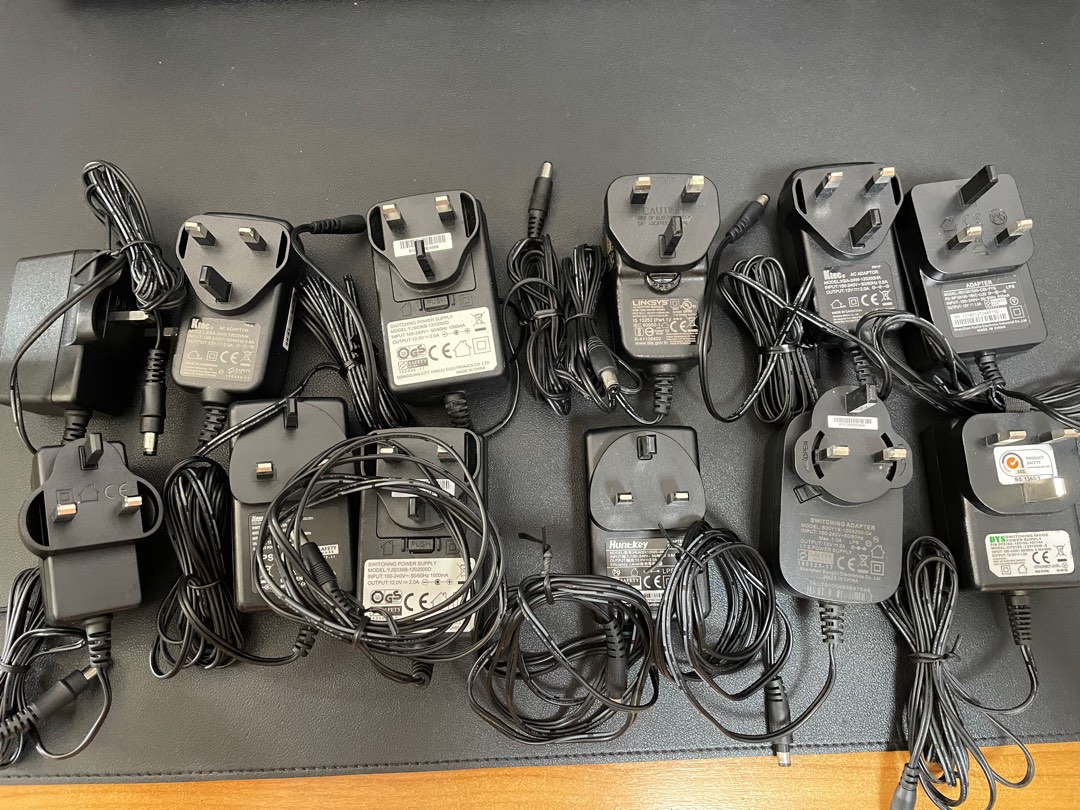 Assorted AC Power Adapters - 12V 2A 1.5A, Computers & Tech, Parts ...