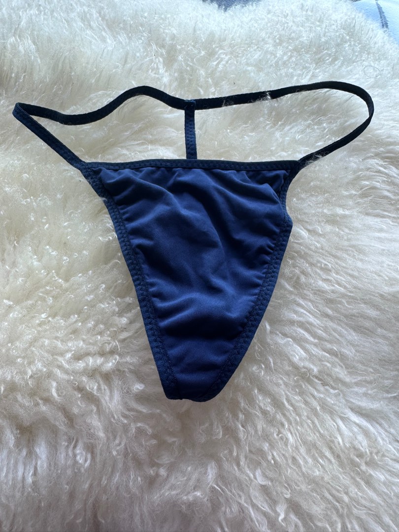 Brand New Navy Blue G-String Thong underwear panty bra Victoria secret ...