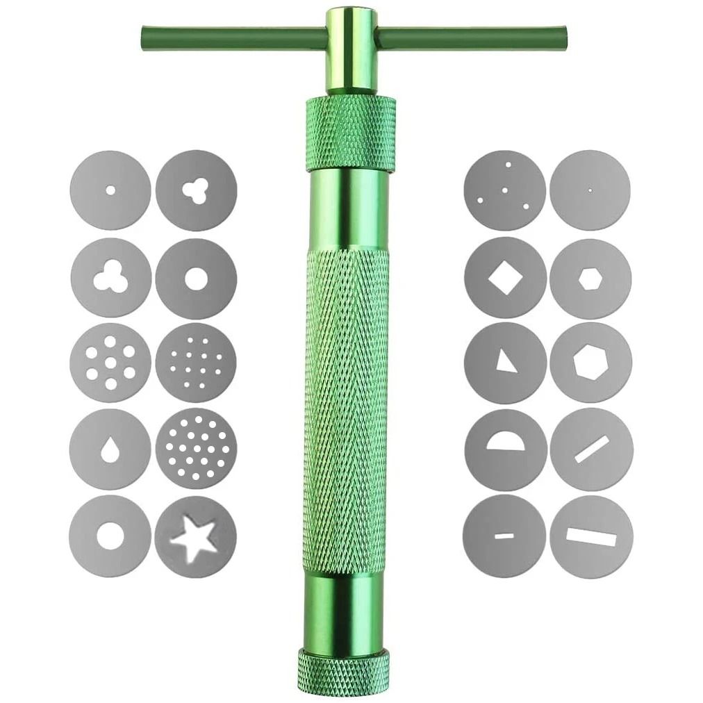 Clay Gun Extruder with 20 Unique Disc for Pottery Ceramic Craft Polymer ...