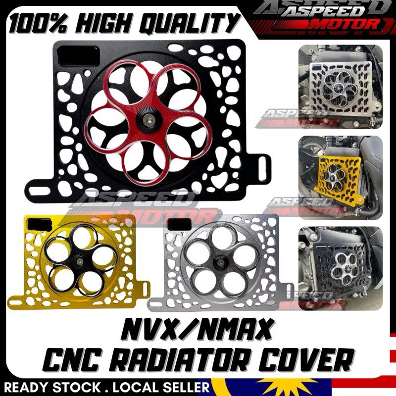 CNC Nmax V2 radiator cover, Motorcycles, Motorcycle Accessories on ...