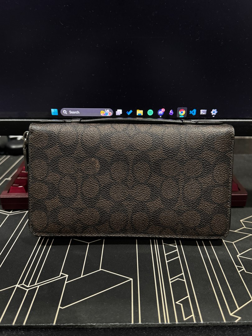 COACH Double Zip Travel Organizer in Signature Canvas, Luxury, Bags ...