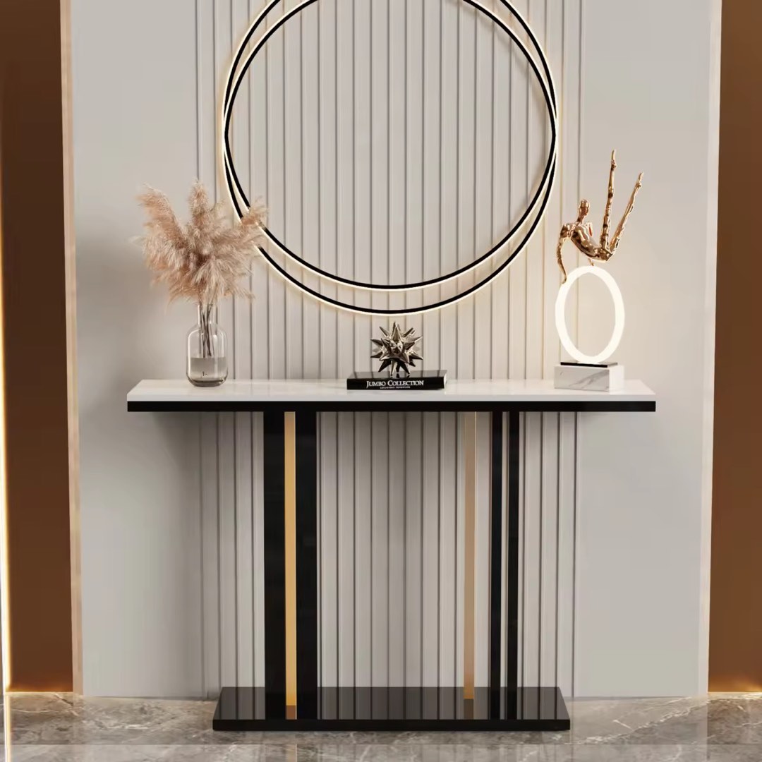 Console Tables Marble Print Side Table | Entrance Corridors Table ...