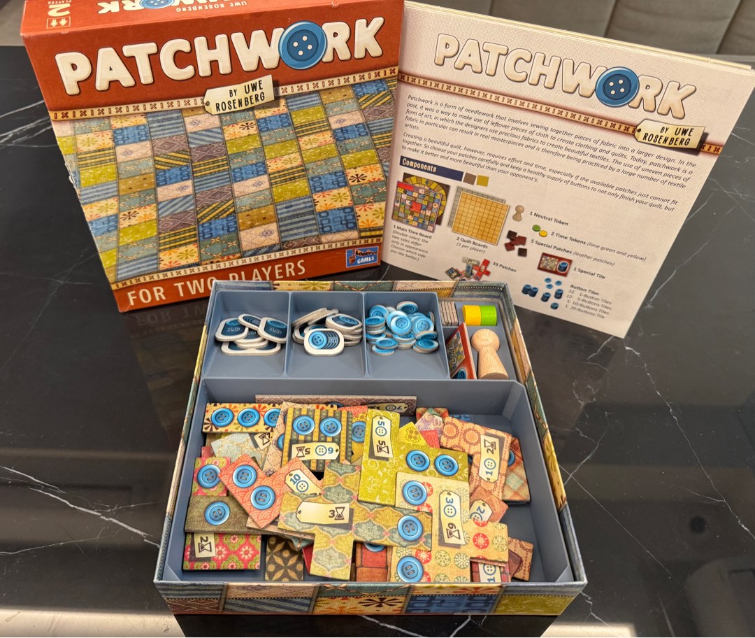 Custom 3D-Printed Insert for Patchwork – Game Organizer Tray, Hobbies & Toys, Toys & Games on ...