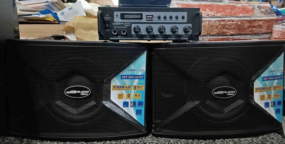 dBAUDIO SET 502-45 BT Bluetooth Karaoke Speaker Set w/ Amplifier ...