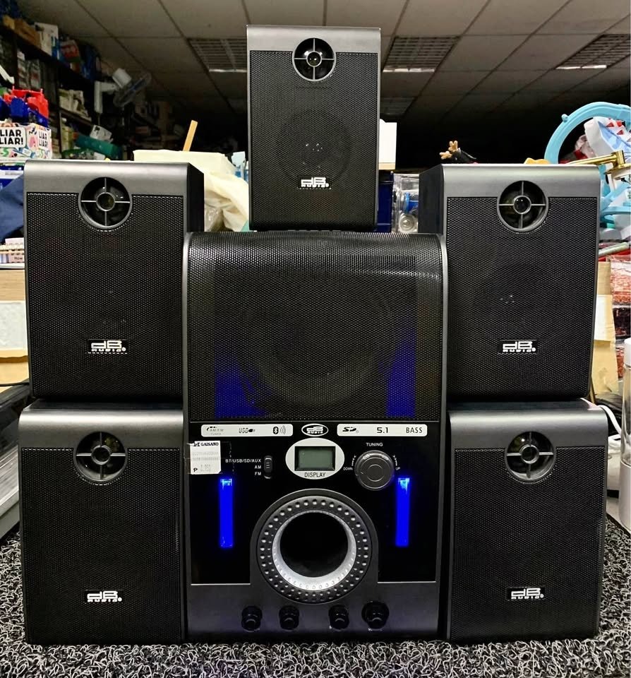dBAUDIO SUB-88888-BT 5.1 Subwoofer Bluetooth Speaker System, Audio ...