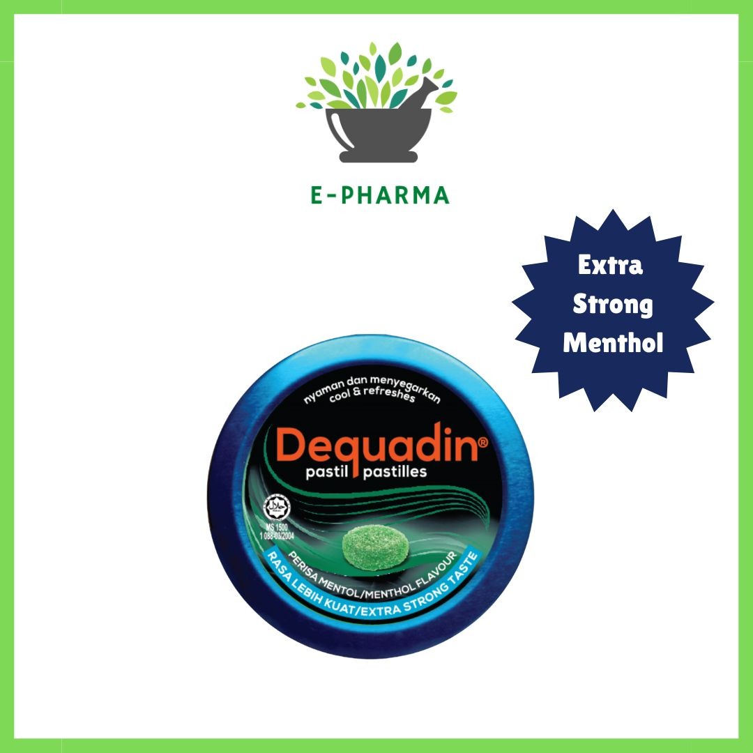 Dequadin Pastilles Menthol Extra strong 50g, Health & Nutrition, Health ...