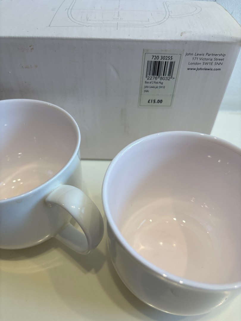 John Lewis Colours Bone China Mugs - Set of 2, Furniture & Home Living ...