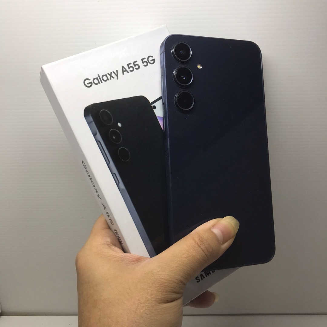 LIKE NEW! SAMSUNG GALAXY A55 5G 8/256 BLACK NO MINUS EX SEIN FULLSET ...
