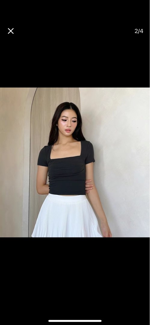 Mikayla Teresa V3 Top - Grey, Women's Fashion, Tops, Blouses on Carousell
