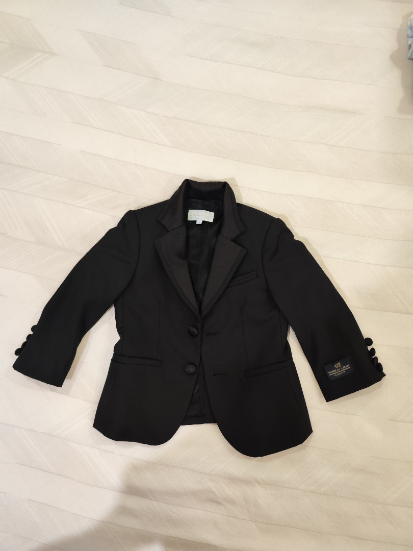 Nicholas & Bear (Hong Kong) suit blazer black boy 2y/o, Babies & Kids ...