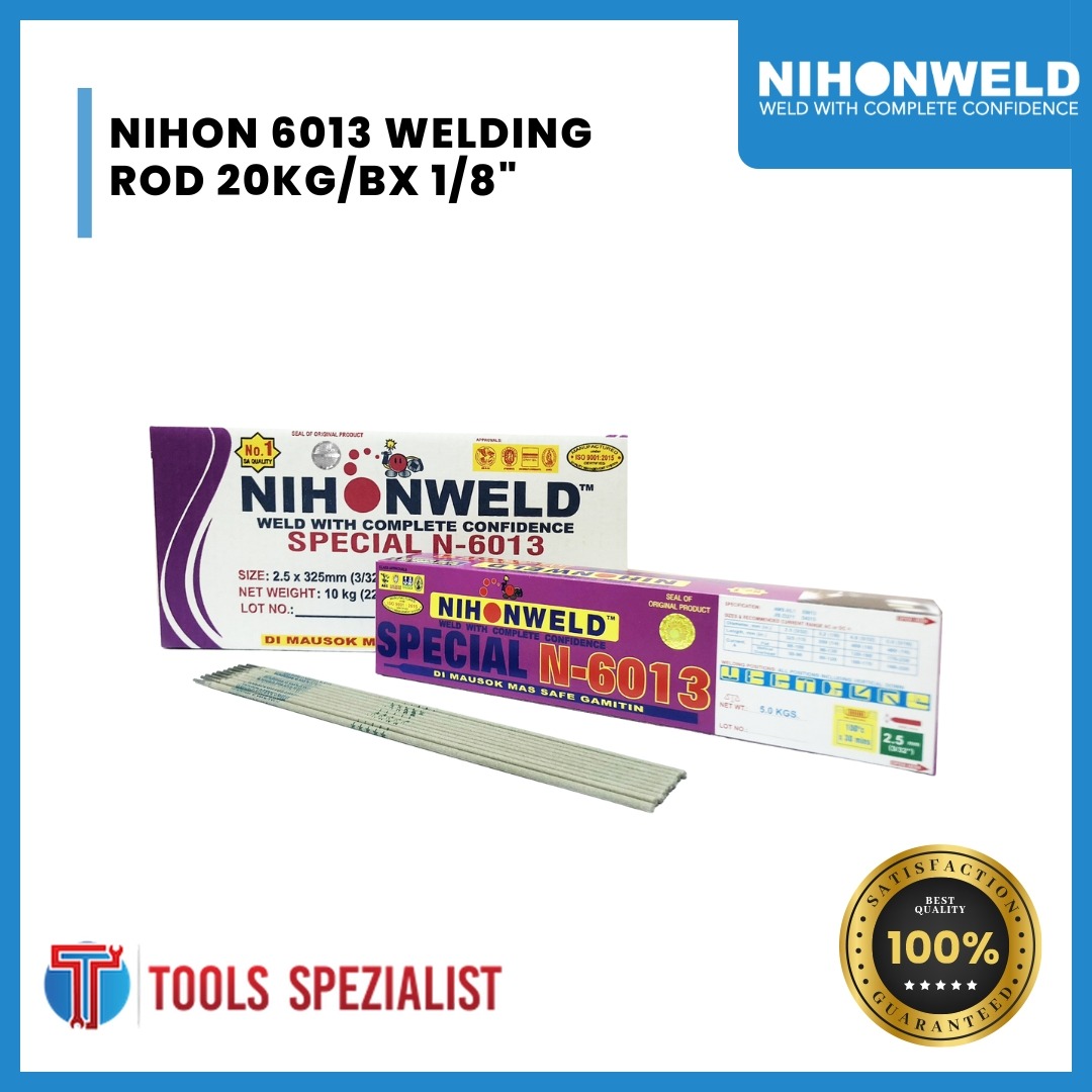 NIHON 6013 WELDING ROD 20KG/BX 1/8", Commercial & Industrial ...