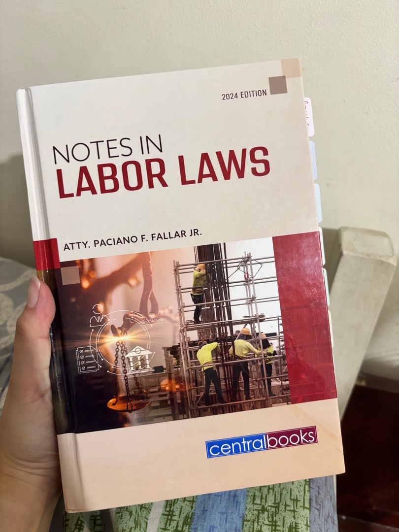 [Law Books] Notes in Labor Laws by Atty. Paciano F. Fallar Jr. (2024 ...