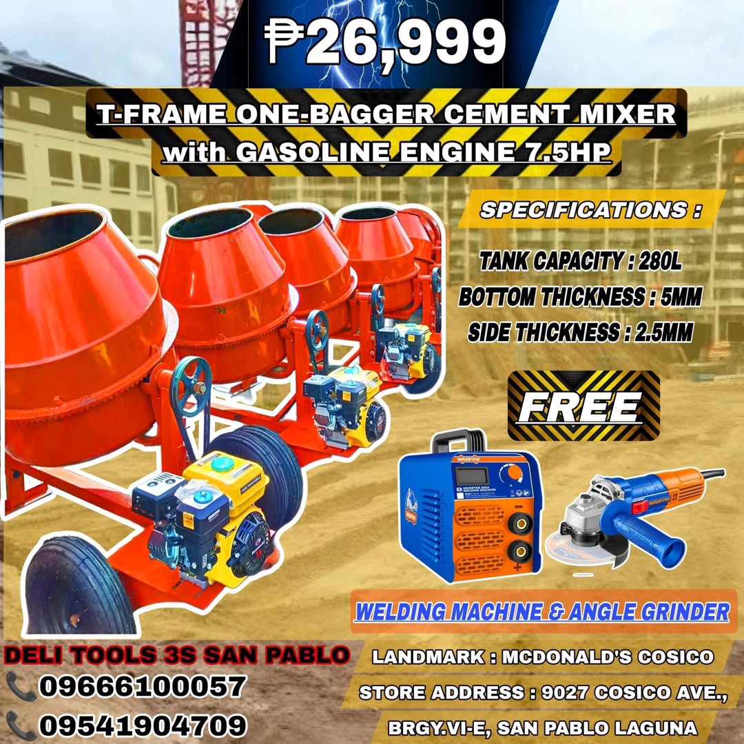 One bagger cement mixer, Commercial & Industrial, Construction ...