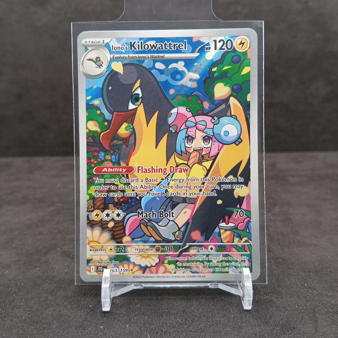 Pokemon Card - Iono's Kilowattrel #163 IR - Journey Together, Hobbies ...