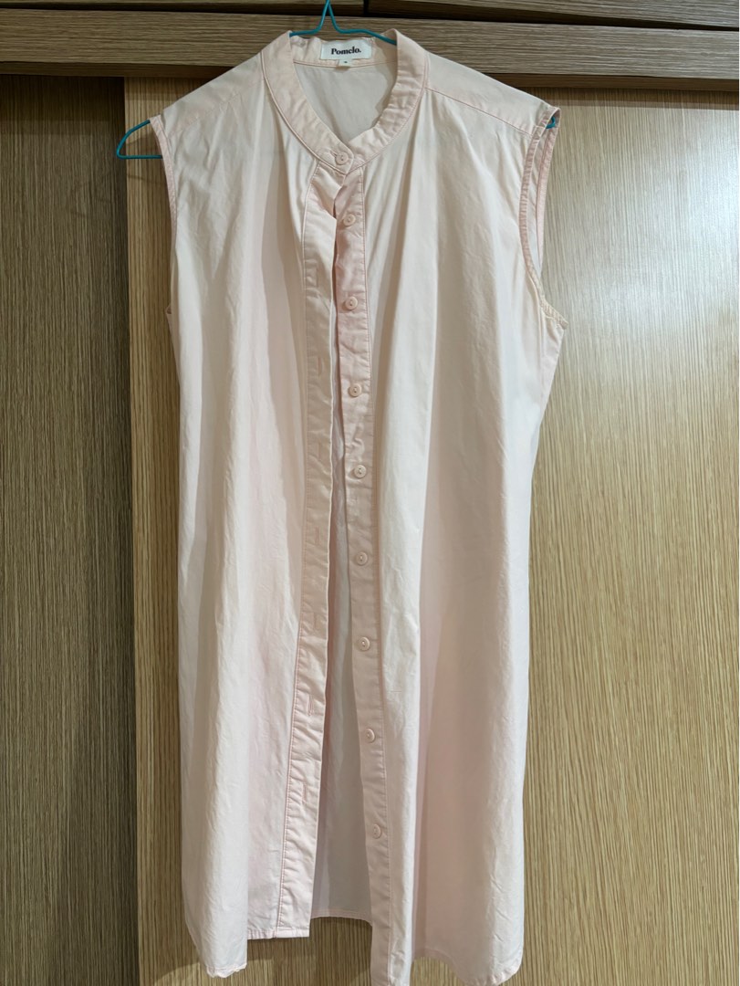 Pomelo baby pink top, Fesyen Wanita, Pakaian Wanita, Atasan di Carousell