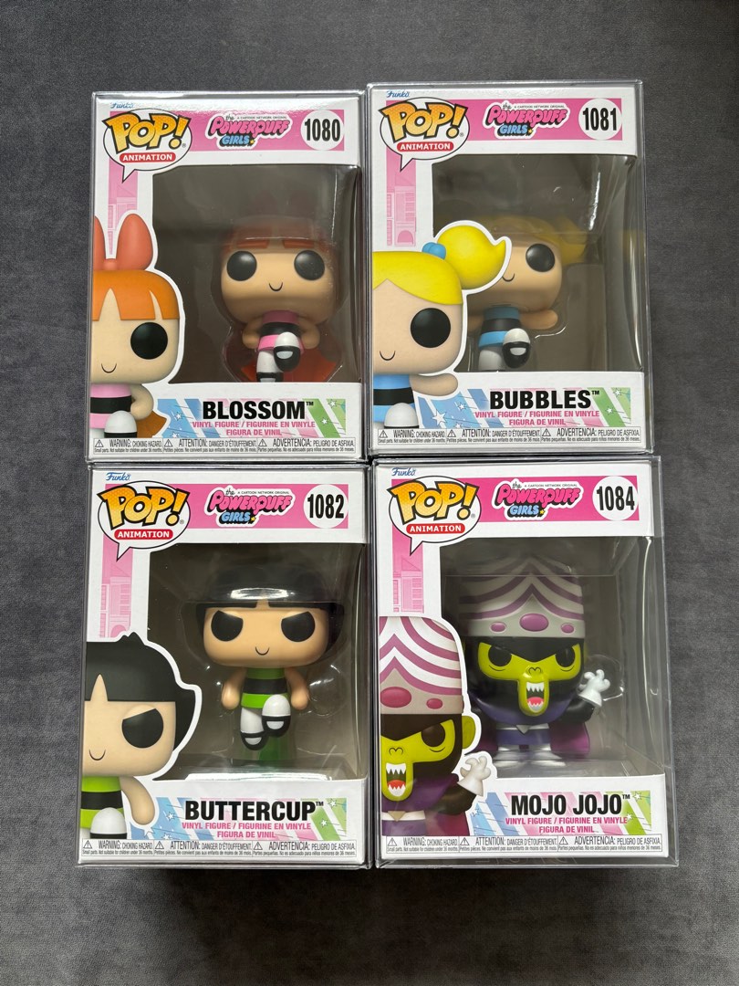 Powerpuff Girls Funko Pops w/ Protector (Set of 4), Hobbies & Toys, Toys & Games on Carousell