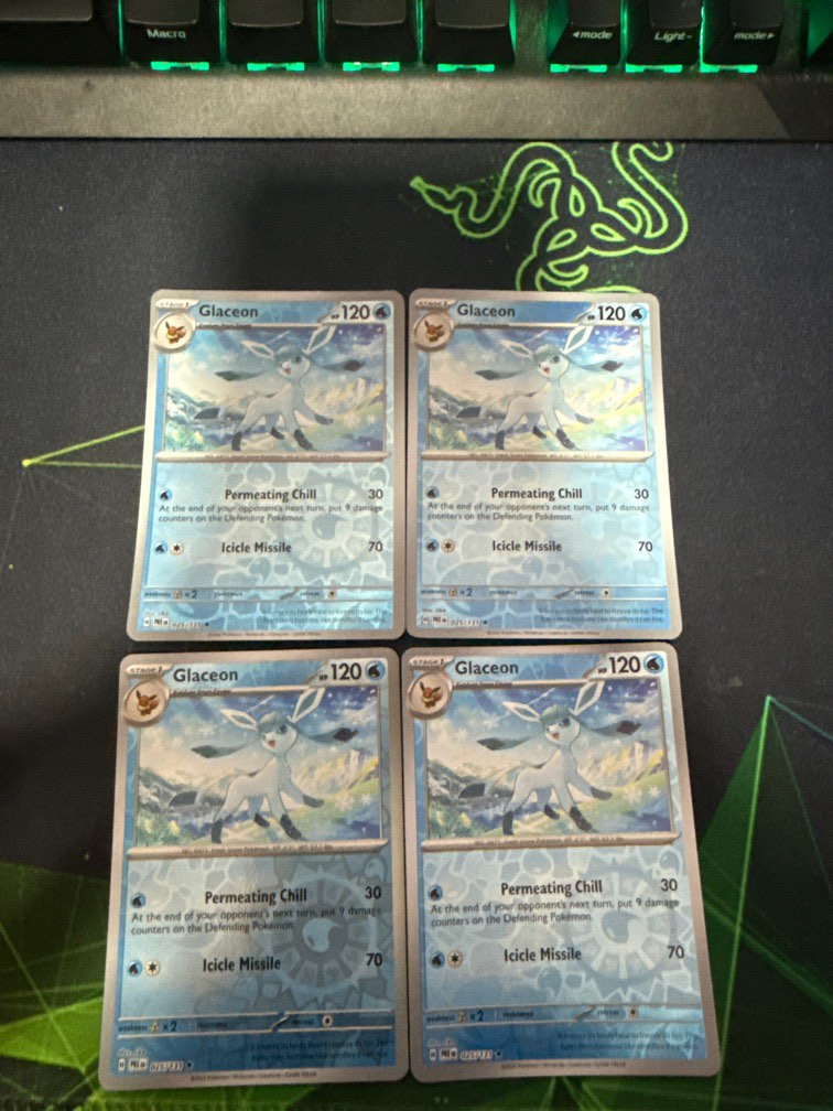 Prismatic Evolution Reversed Holo Glaceon, Hobbies & Toys, Toys & Games ...