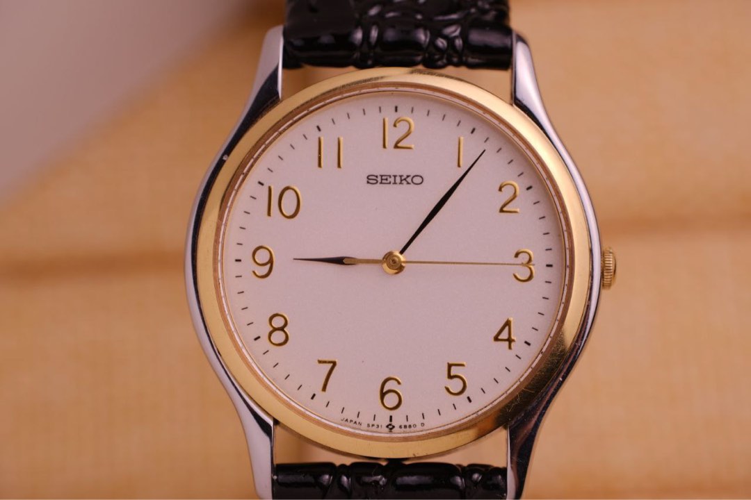 Seiko 5P31-6A80 Rare Vintage Quartz Watch (Gold/Silver), Men's Fashion ...