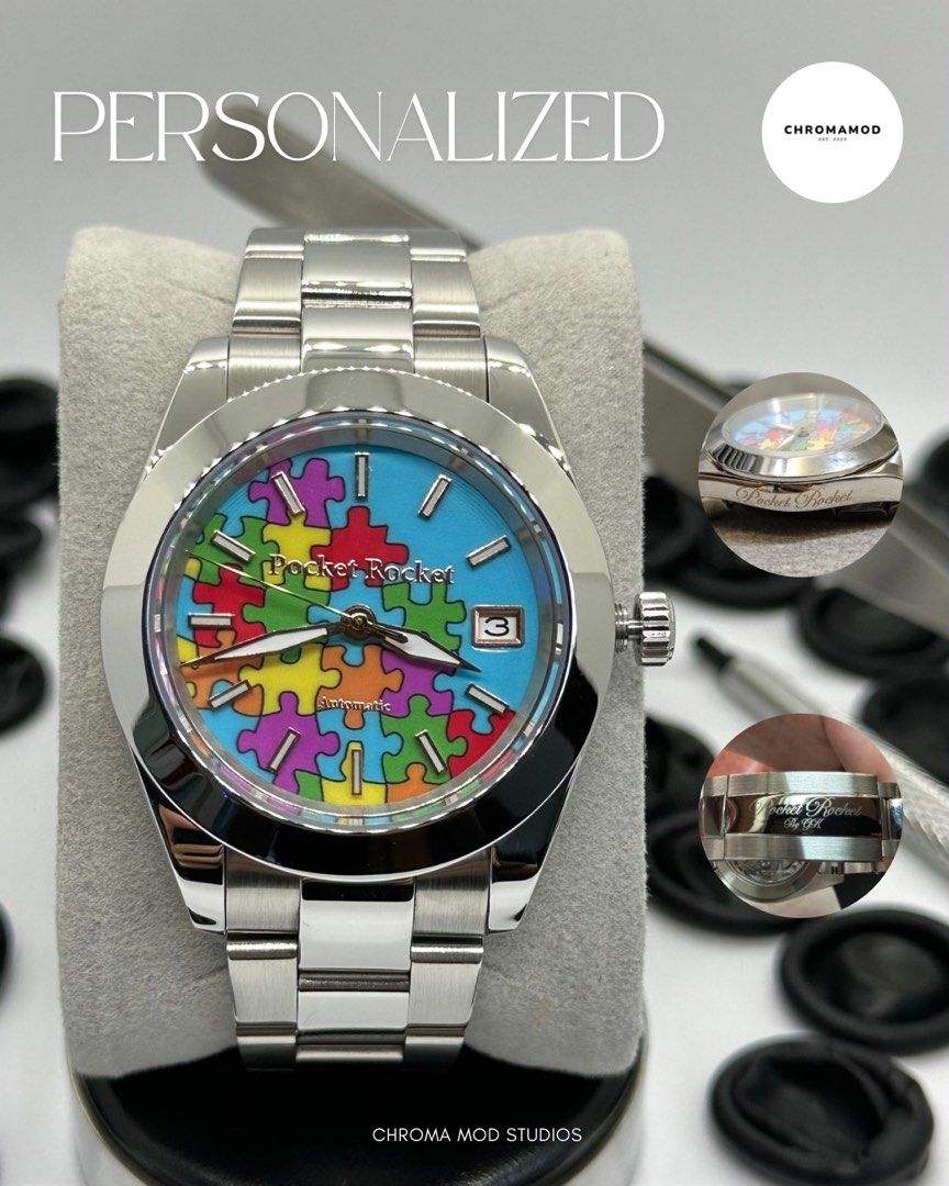 Custom Seiko Mods By Chroma Mod Studios, Luxury, Watches on Carousell