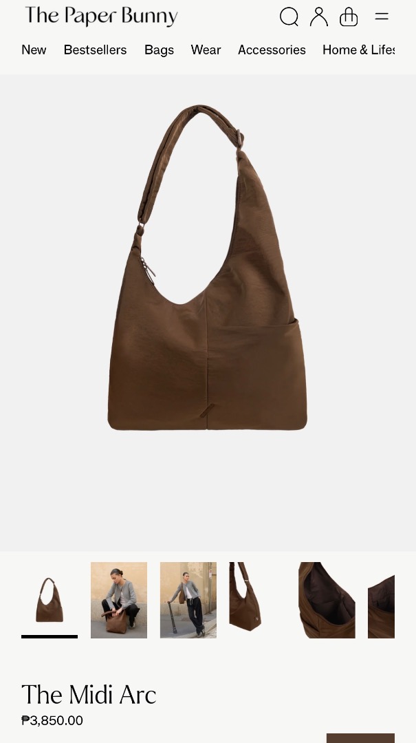 The Paper Bunny midi Arc color Bonbon, Women's Fashion, Bags & Wallets ...