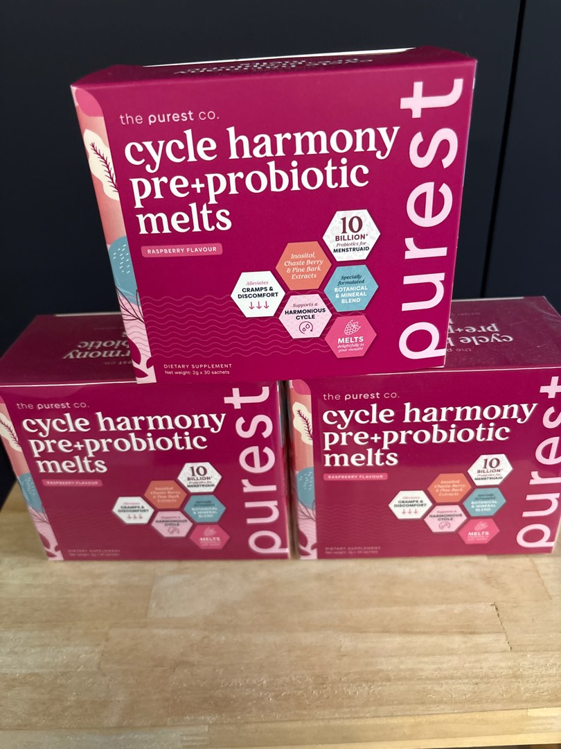 The Purest Co. Cycle Harmony Pre+Probiotic Melts, Health & Nutrition ...