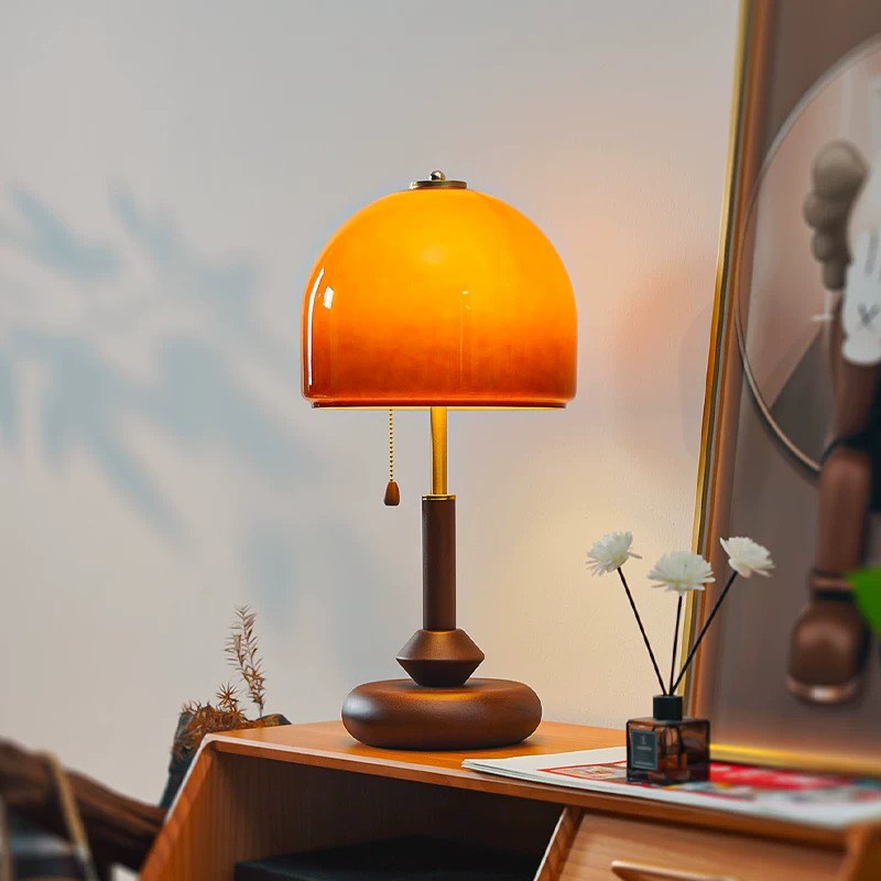 Vintage Ombre Glass Table Lamp, Furniture & Home Living, Lighting ...