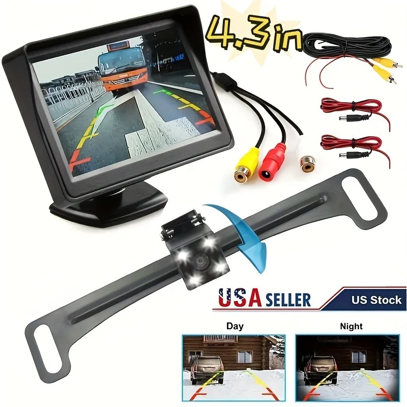 4.3 Inch TFT LCD Mini Car Monitor with Rear View Backup Camera for ...
