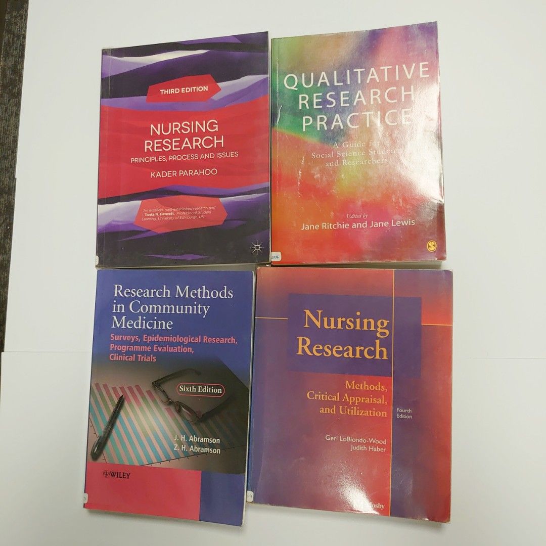 $8 each. Nursing Research Books. Principles processes issues. Methods ...