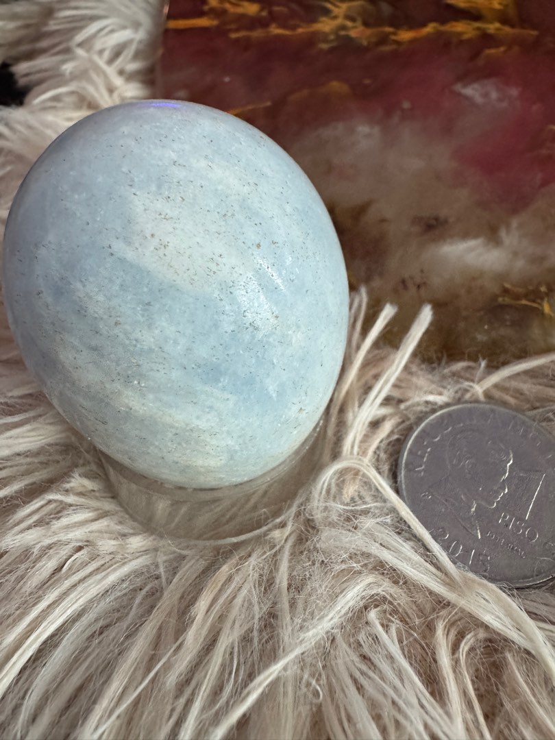 💙 Blue Calcite Egg stones and crystals, Furniture & Home Living, Home ...